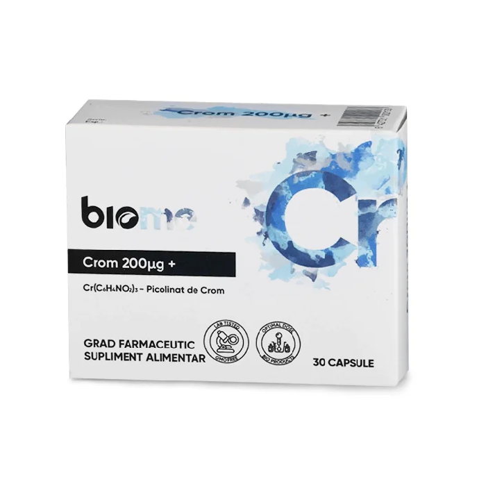 Crom (picolinat) 200μg+, 30 capsule, Biome - Farmacia Nor