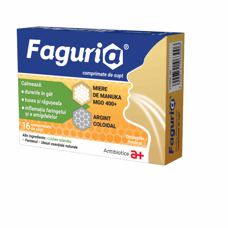 Faguria, 16 comprimate de supt, Antibiotice - Farmacia Nor